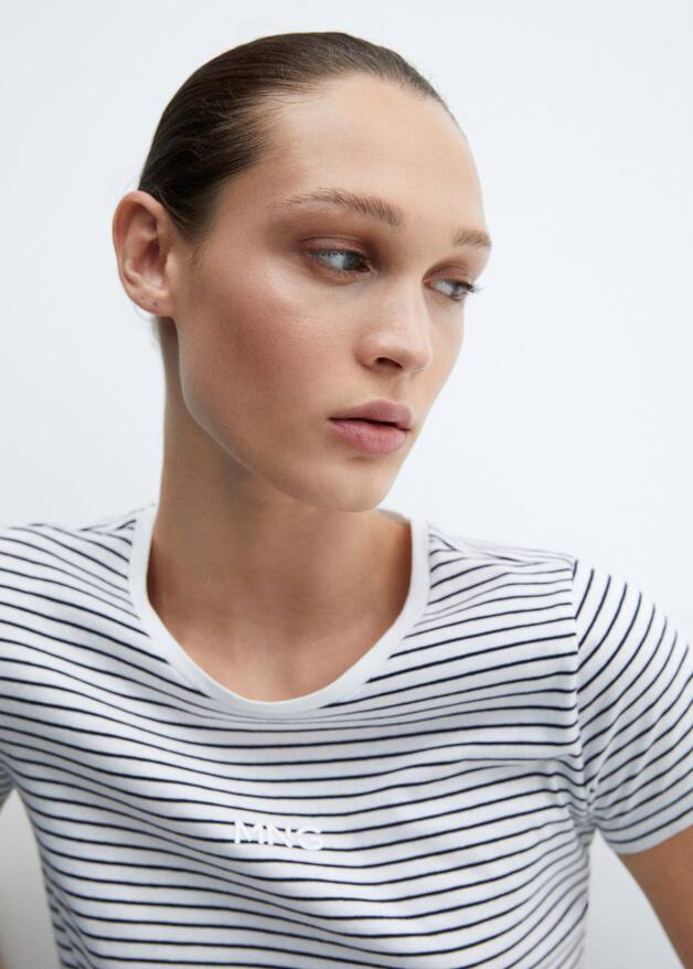 Logo Cotton T Shirt Woman Mng Australia