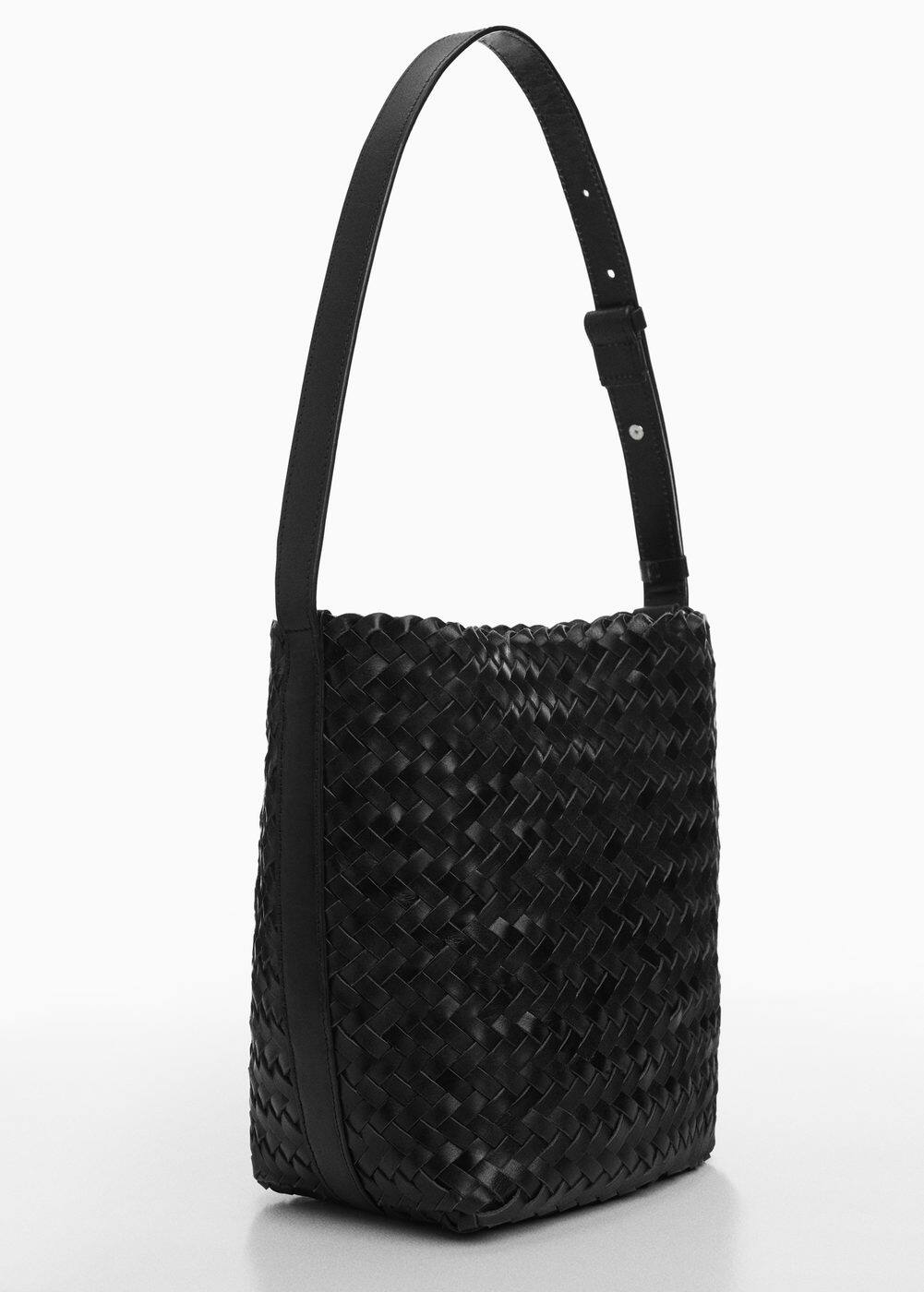 Sac cuir tressé - Femme | Mango Congo