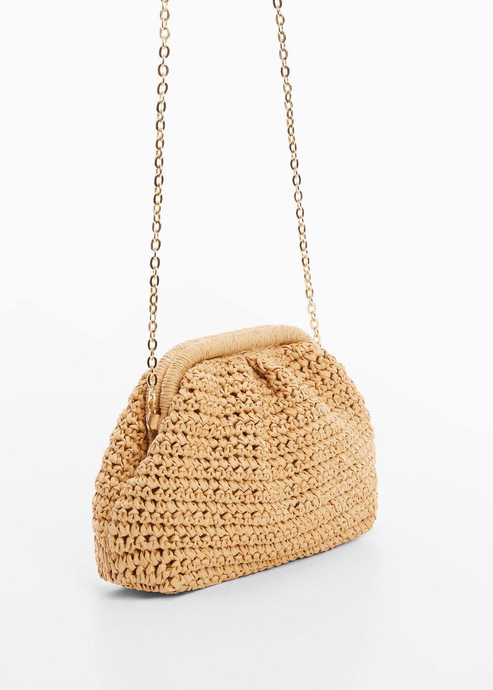 Rattan clutch bag - Woman | Mango Sri Lanka