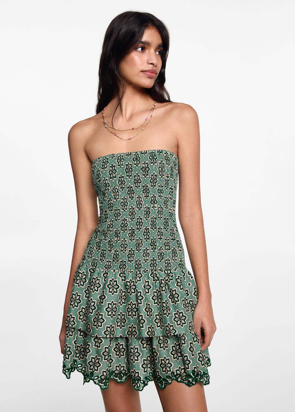 Ruffled printed dress - Teenage girl | Mango Teen Cyprus (Euros)