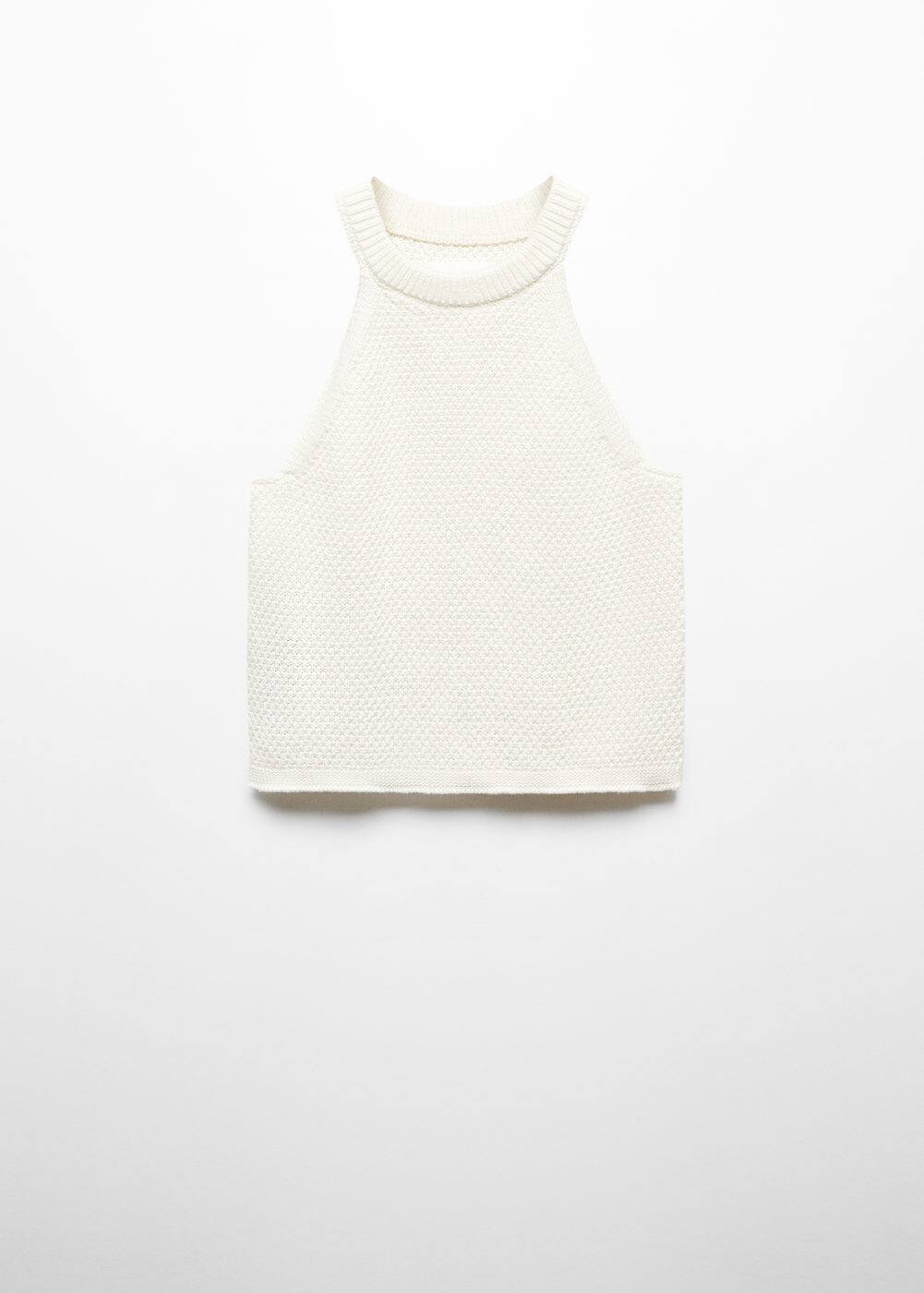 Mango Kids' Cotton-blend Knit Top Ecru | ModeSens