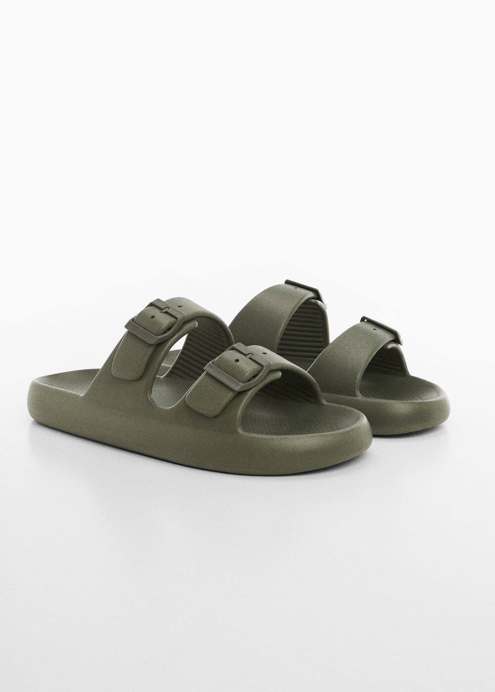 Double-buckle rubber sandals - Man | Mango Man Ghana