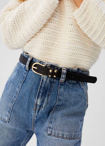 Metalik yıldızlı kemer