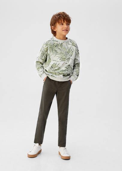Desenli koton sweatshirt