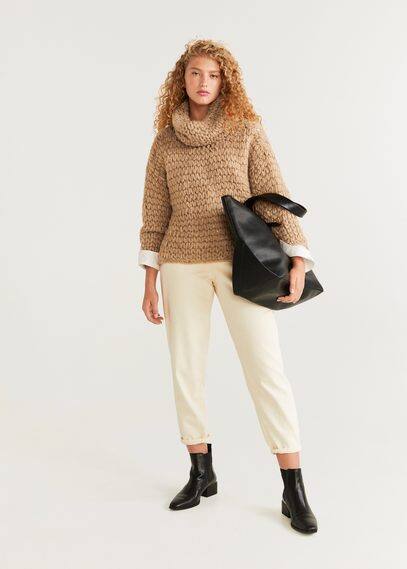 Degaje yakalı kazak