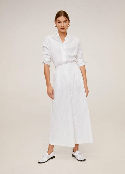 Çizgili palazzo pantolon