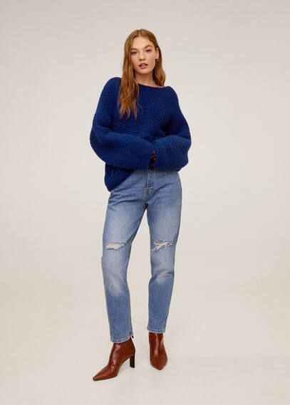 Karma örgü kazak Karma örgü kazak