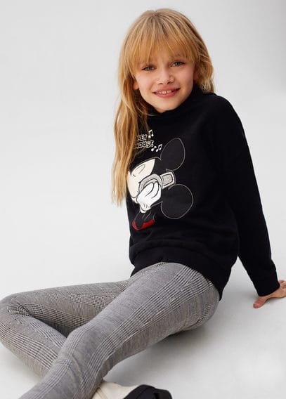 Metalik aplikeli Mickey Mouse sweatshirt