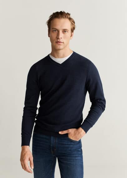 Kalıplı pamuklu kaşmir kazak