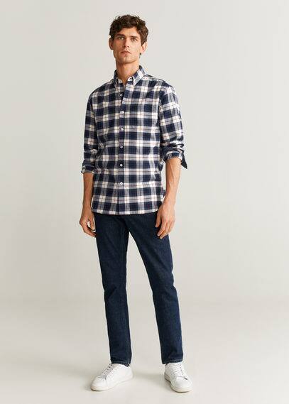 Regular kesim kareli oduncu gömlek