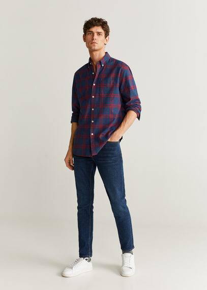 Regular kesim kareli oduncu gömlek