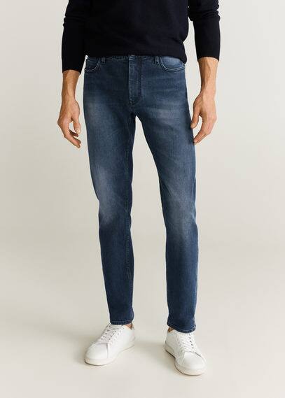 Dar kesim mavi siyah Jan jean pantolon