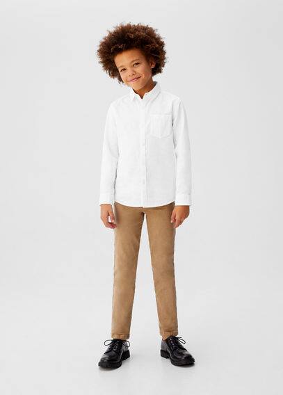 Dar kesim pamuklu pike gömlek