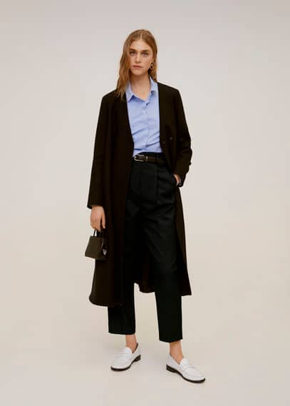 Pilili düz kesim pantolon