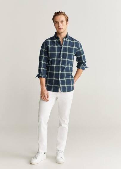 Regular kesim kareli oduncu gömlek