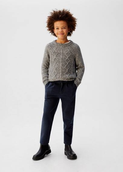 Pilili düz kesim pantolon