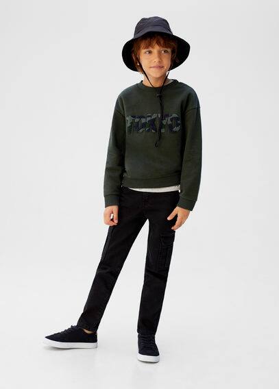 İşlemeli dokuma sweatshirt İşlemeli dokuma sweatshirt