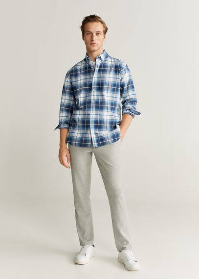 Regular kesim kareli oduncu gömlek