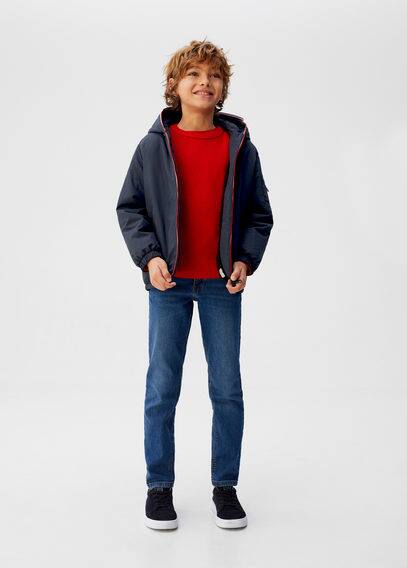 İçi suni koyun yünlü kapüşonlu ceket