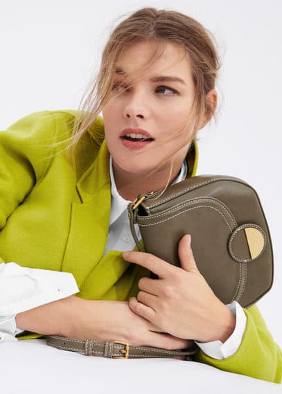 Kapağı dikişli çanta