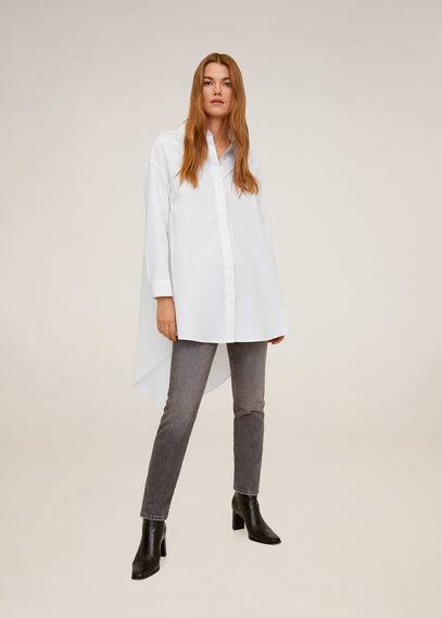 Geniş kesim poplin gömlek