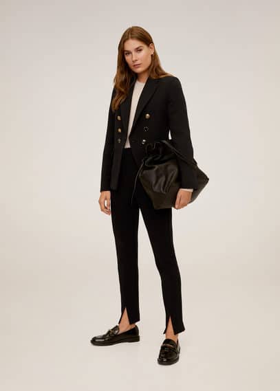 Kruvaze yakalı blazer ceket