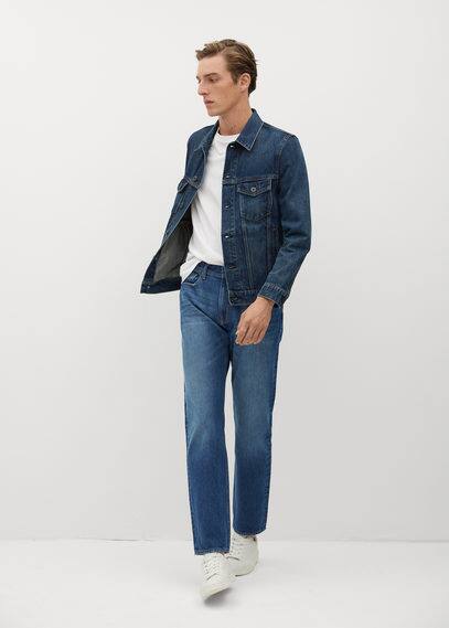 Regular kesim koyu vintage yıkama Bob jean pantolon Regular kesim koyu vintage yıkama Bob jean pantolon