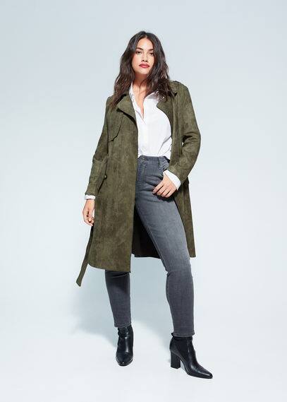 Kemerli gabardin trençkot