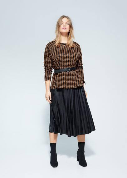 Kazayağı desenli sweatshirt