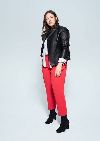 Motorcu tarz fermuarlı ceket Motorcu tarz fermuarlı ceket