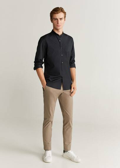 Dar kesim hakim yakalı gömlek