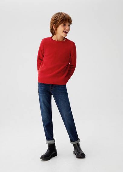 Organik pamuklu örgü kazak