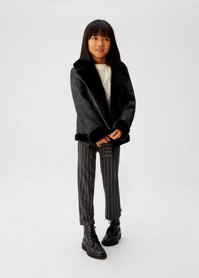 Astarı suni kürklü biker ceket