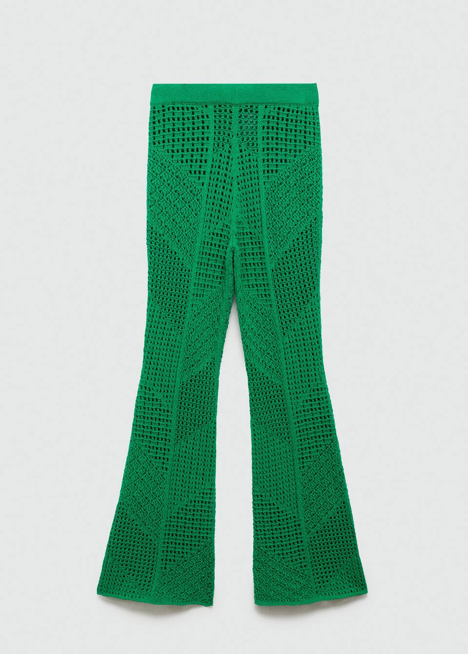 Openwork knit trousers - Woman | Mango Singapore