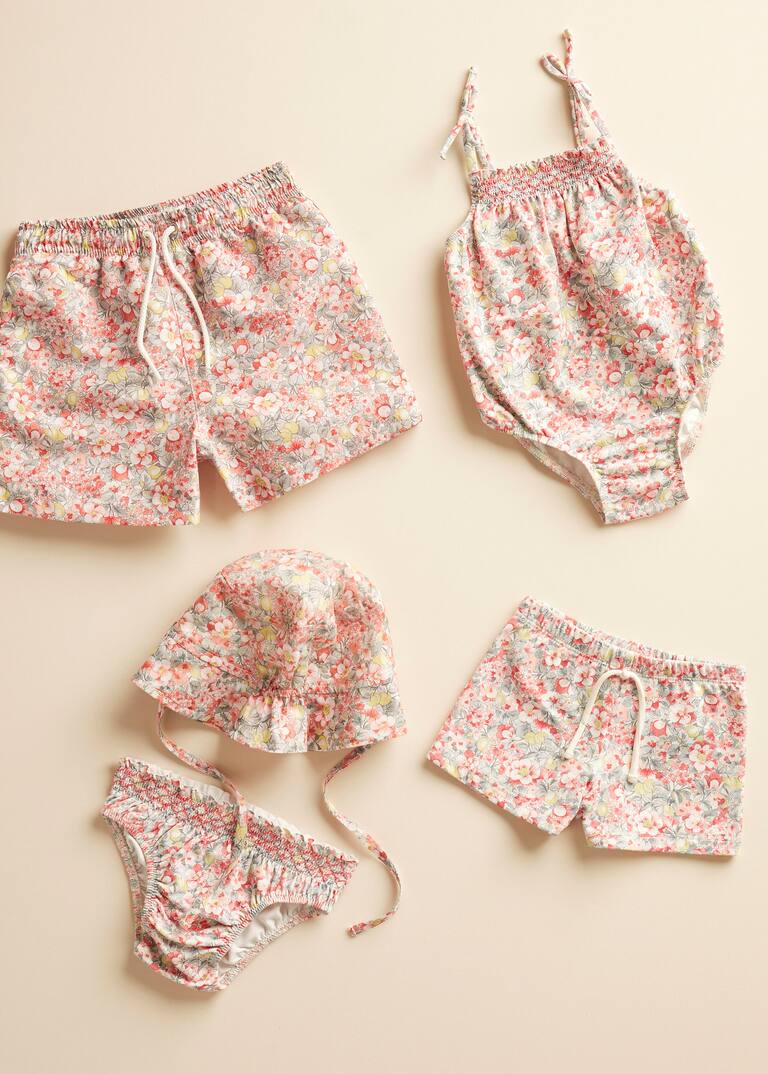 Floral Print Swimming Trunks Girls Mango Outlet United Kingdom
