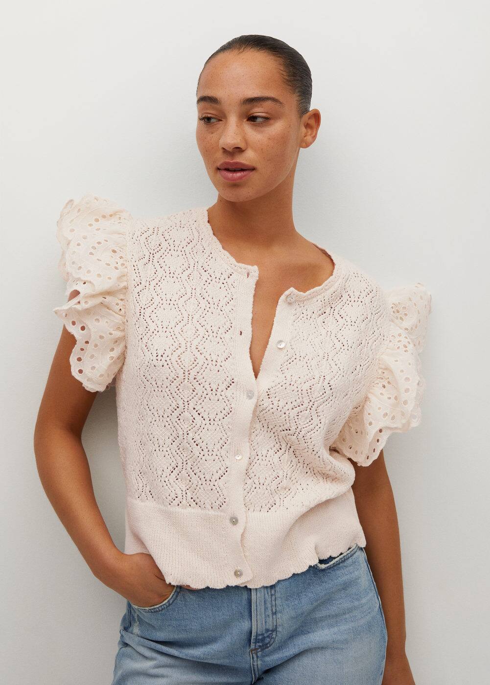 Openwork Knit Cotton Cardigan Plus Sizes MANGO OUTLET Bulgaria openwork-knit-cotton-cardigan-plus-sizes-mango-outlet-bulgaria